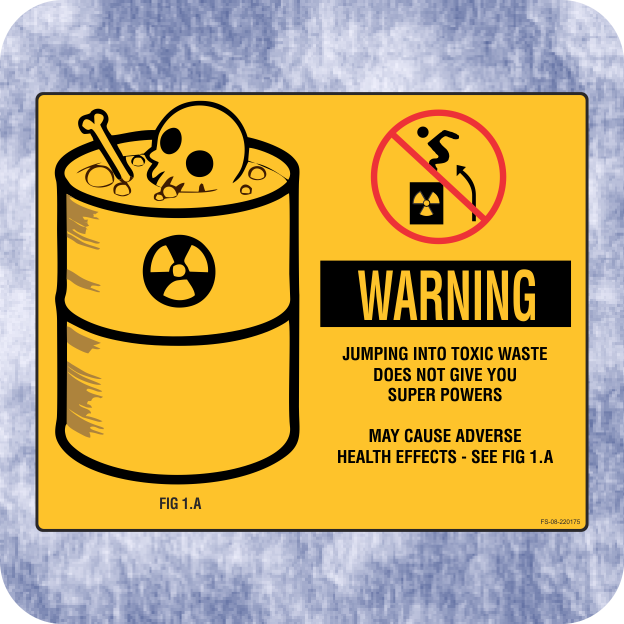 Sticker – Warning toxic waste – Klein Signs Sticker – Warning toxic waste – Klein Signs